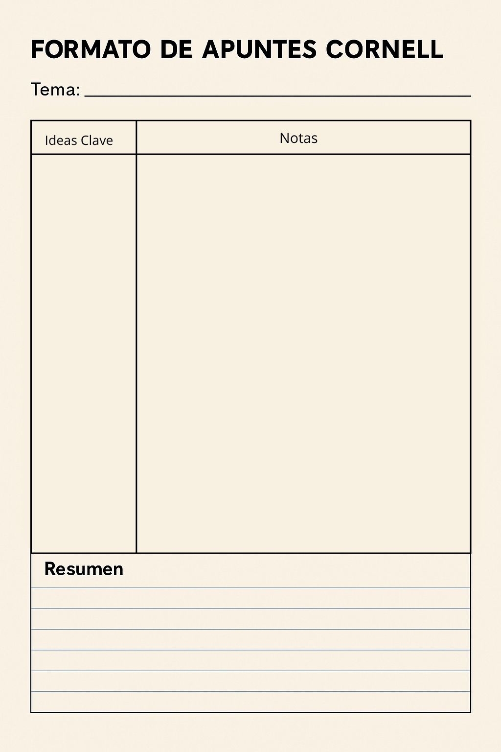 Método Cornell: qué es y cómo usarlo para estudiar mejor